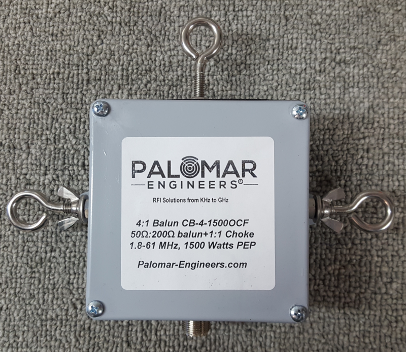 Off Center Fed (OCF) 4:1 Balun and Choke Combo, 1.8-61 MHz, 1.5/3/5KW ...
