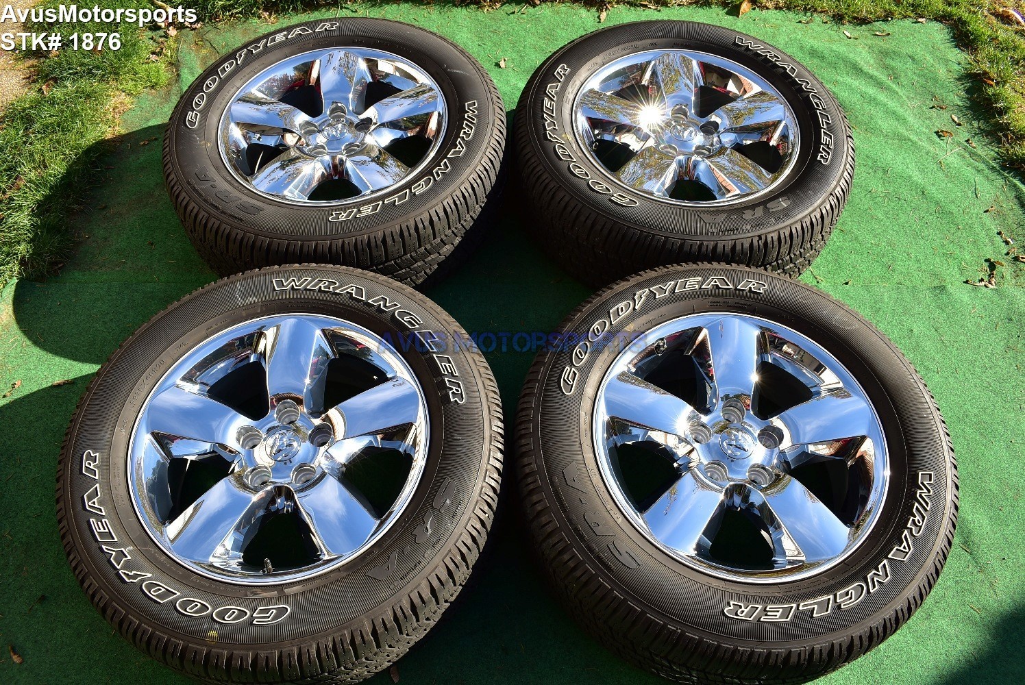 20" Dodge Ram 1500 Big Horn OEM Factory Chrome Clad Wheels Tires 2017 2018