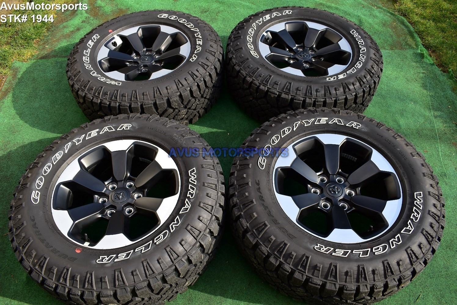 18" Dodge Ram 1500 REBEL OEM Factory Wheels Genuine 2019 Goodyear LT275 ...