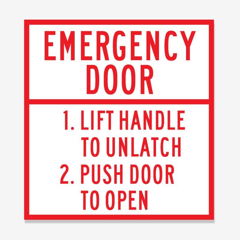 EMERGENCY EXIT DECALS | FMVSS 571-217