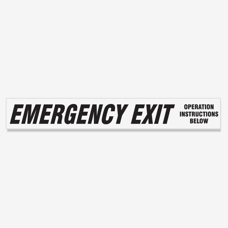 EMERGENCY EXIT DECALS | FMVSS 571-217
