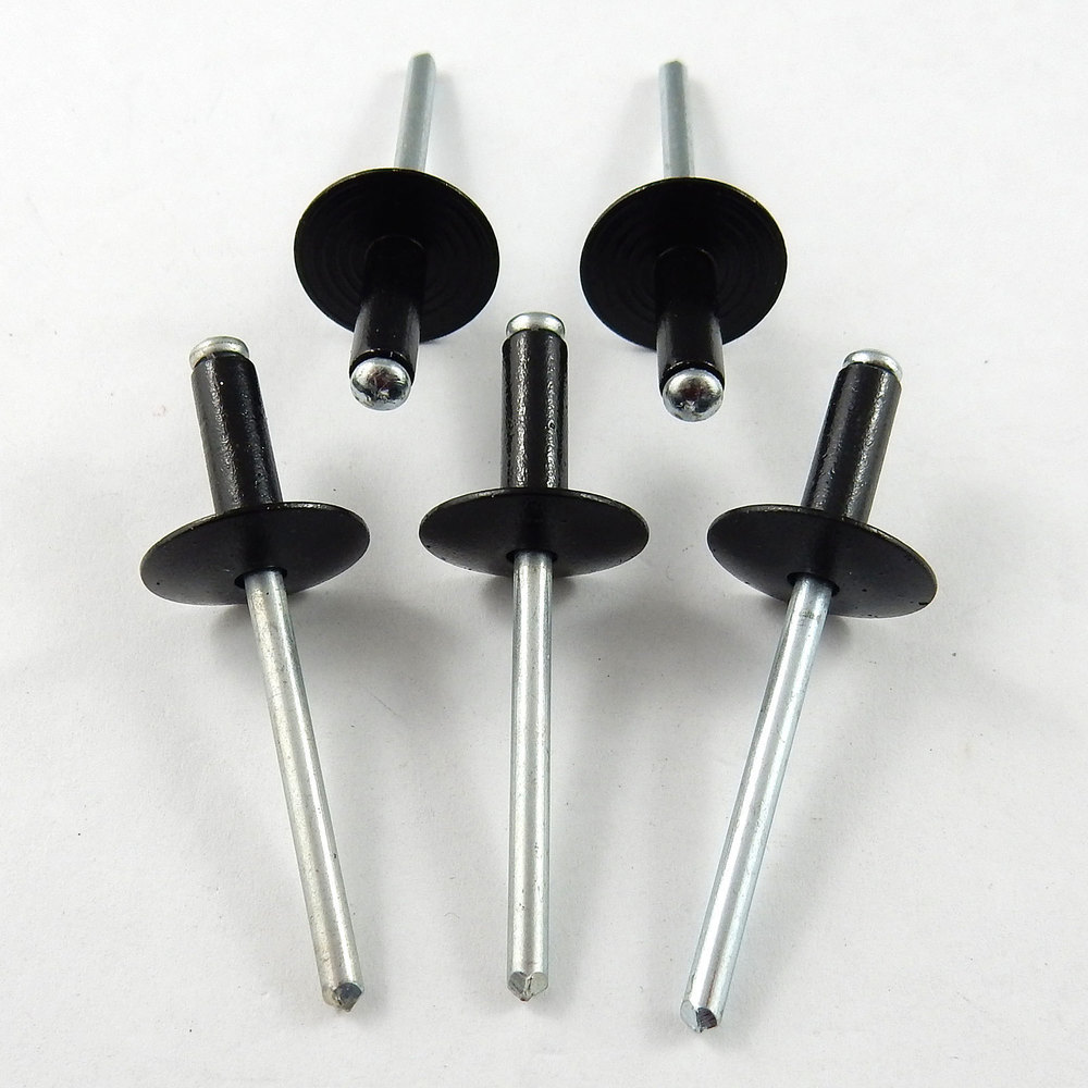 3/16" Large Head Black Rivet - 100 Pack | Rivets - Bullant Performance ...