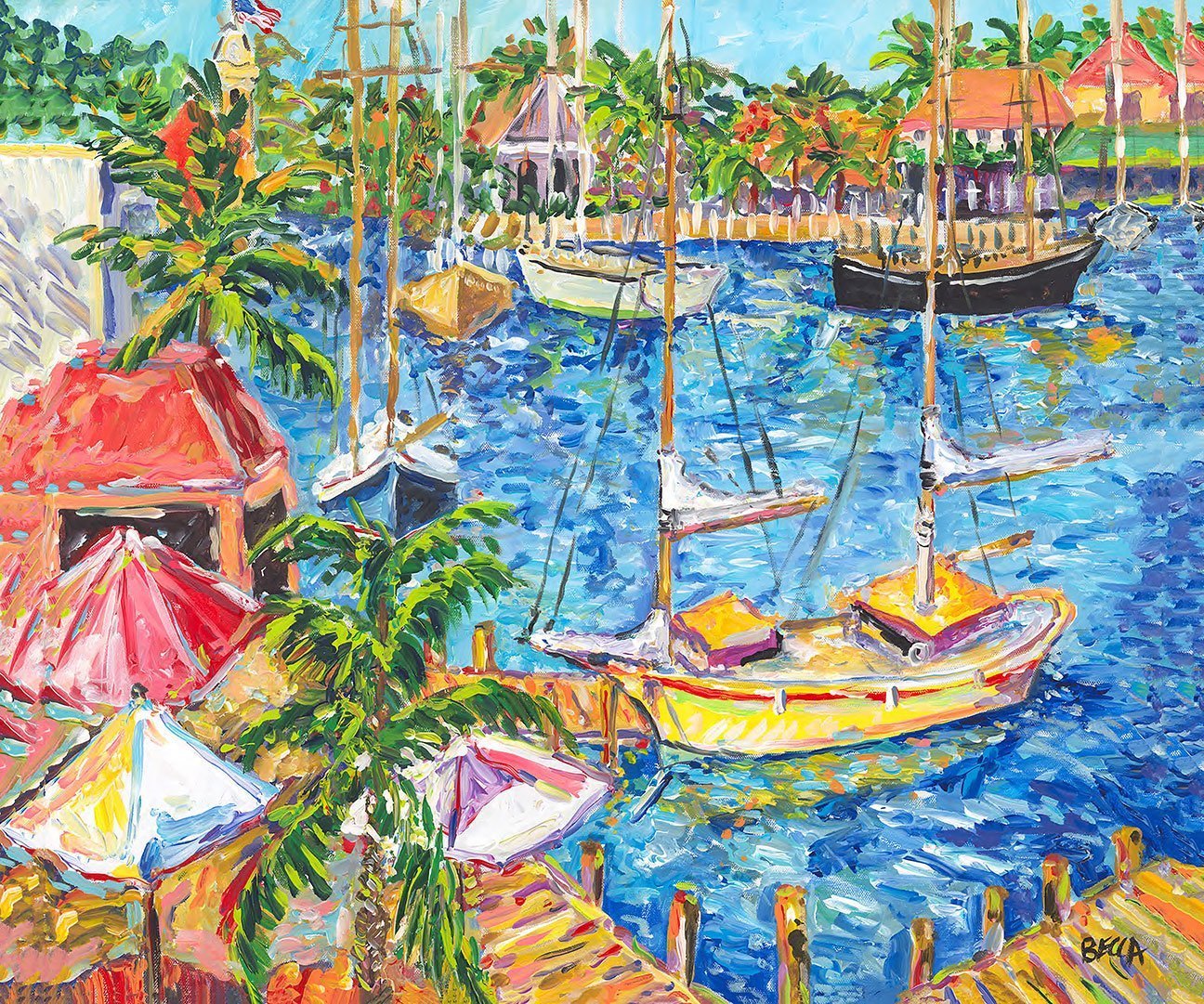 Becca Art Sale | "Tropical Harbor" by Becca