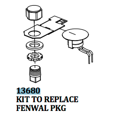 Ritchie Disc Thermostat Package for Fenwal Replacement #13680