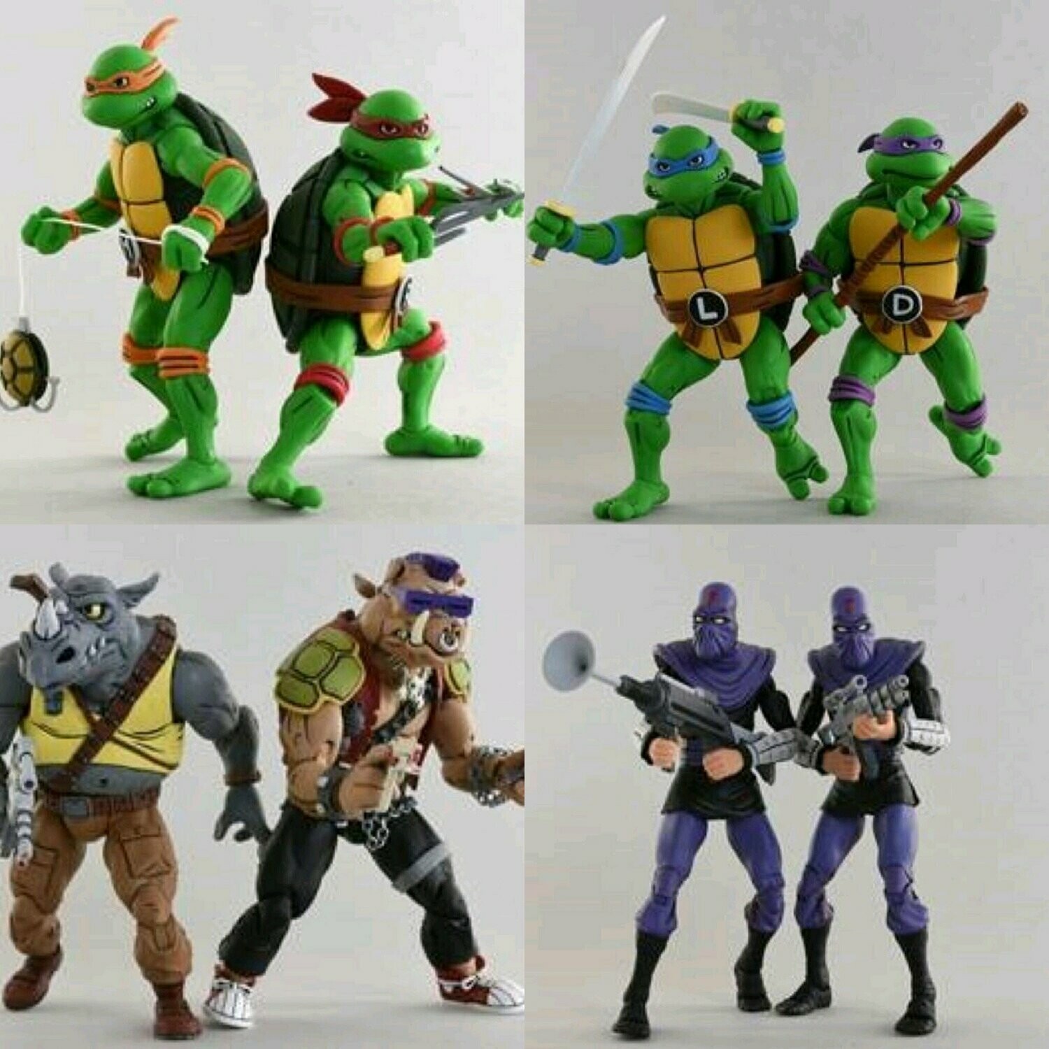 NECA TMNT CARTOON Series 2 - 2pk Complete Collection (SET OF 4 ...