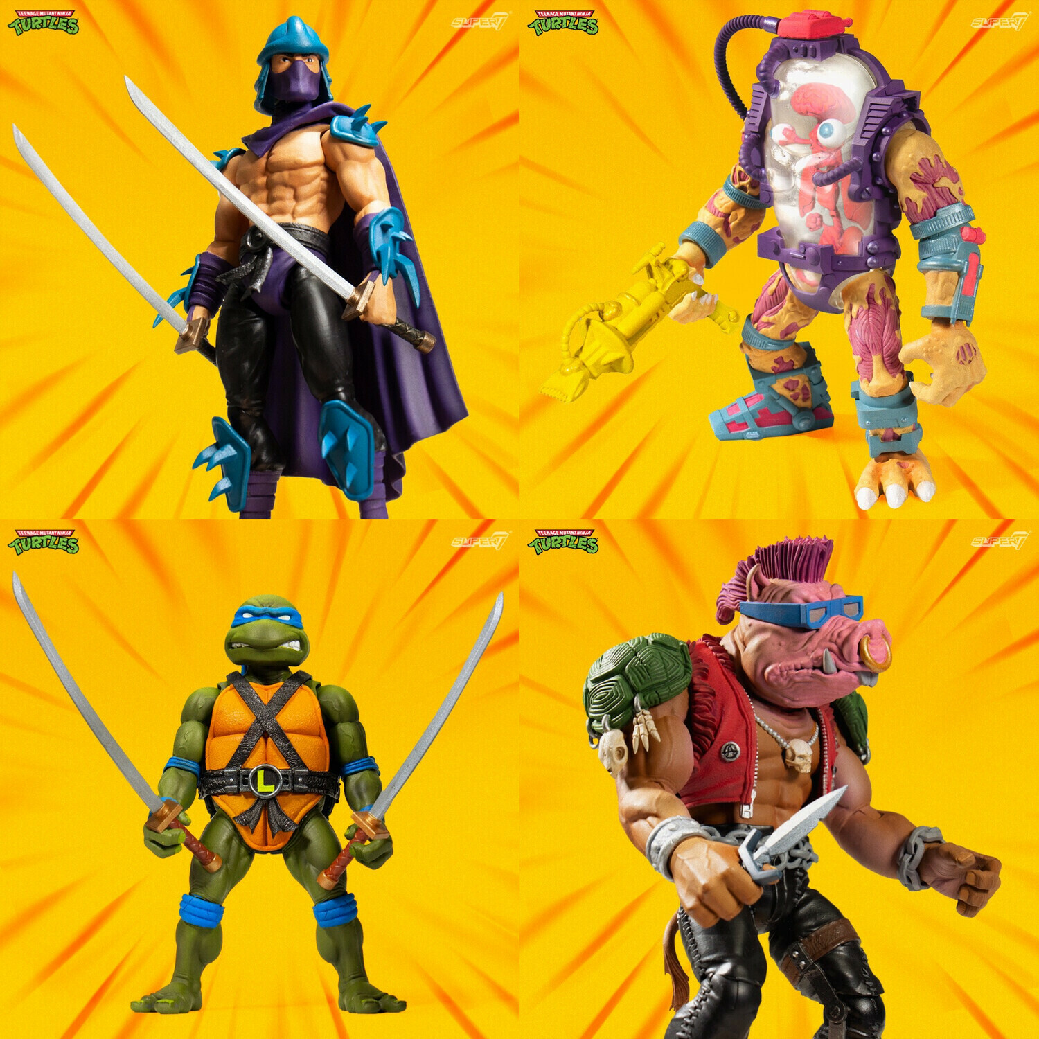 **PRE ORDER** Super7 - TMNT Wave 2 Ultimate - Set of 4 Figures (Teenage ...