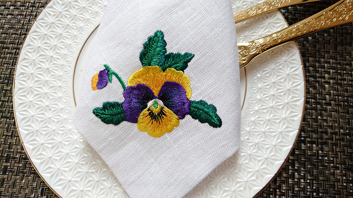 Pansy Machine Embroidery Design | Pansies & Violets embroidery designs ...