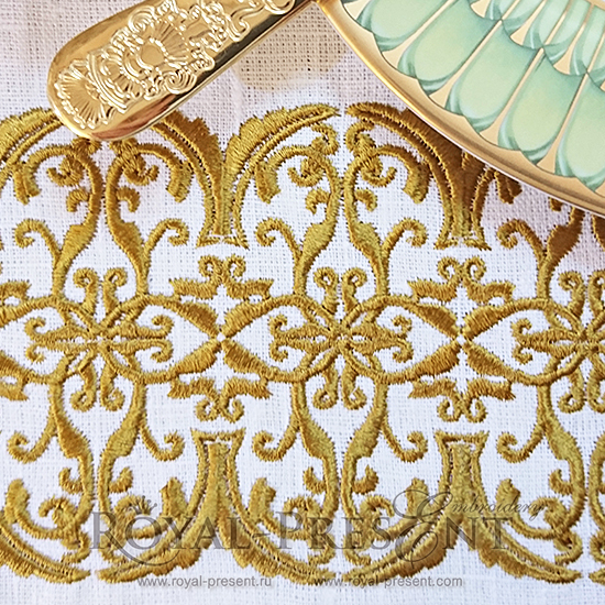 Machine Embroidery Design - Classic gold border | Classic Collection ...