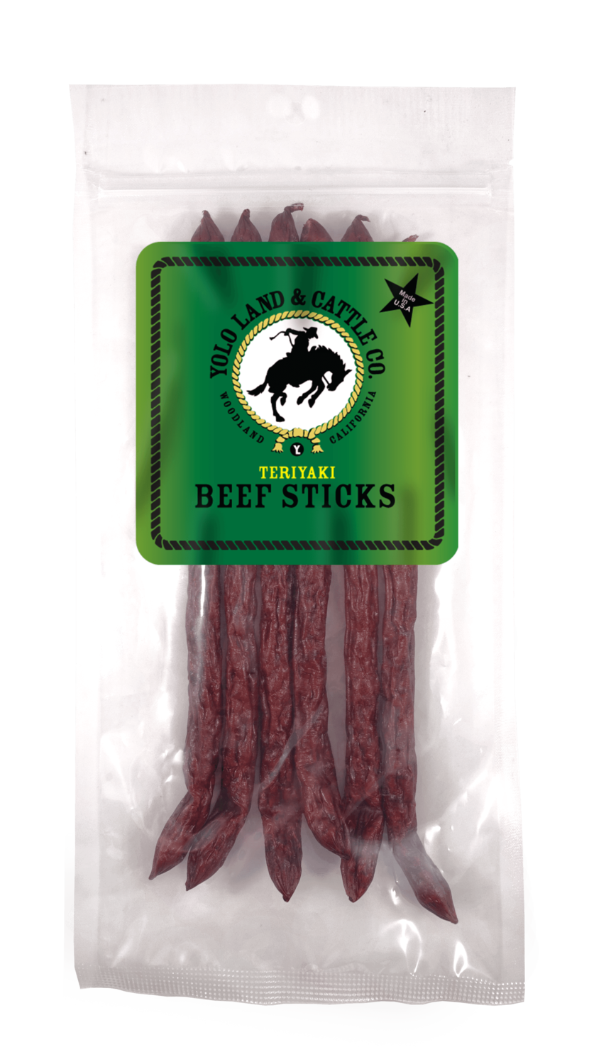 Teriyaki Beef Sticks | Beef Jerky | Yolo Land & Cattle