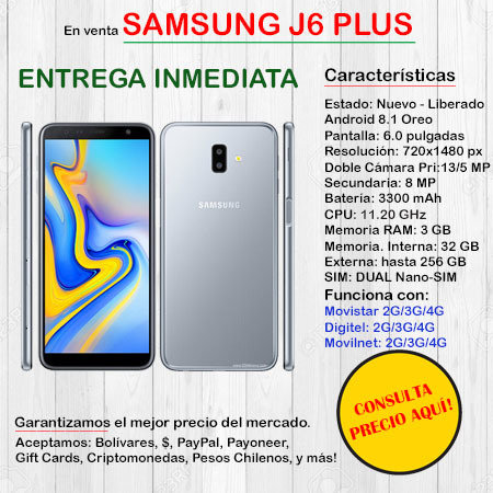 Comprar Samsung J6 Plus - Entrega el mismo día