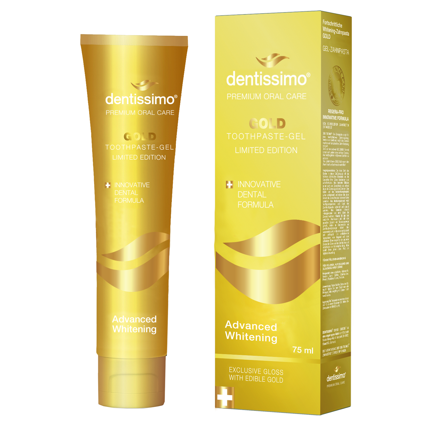 DENTISSIMO GOLD Advanced whitening 75ml – Shop – Dentago