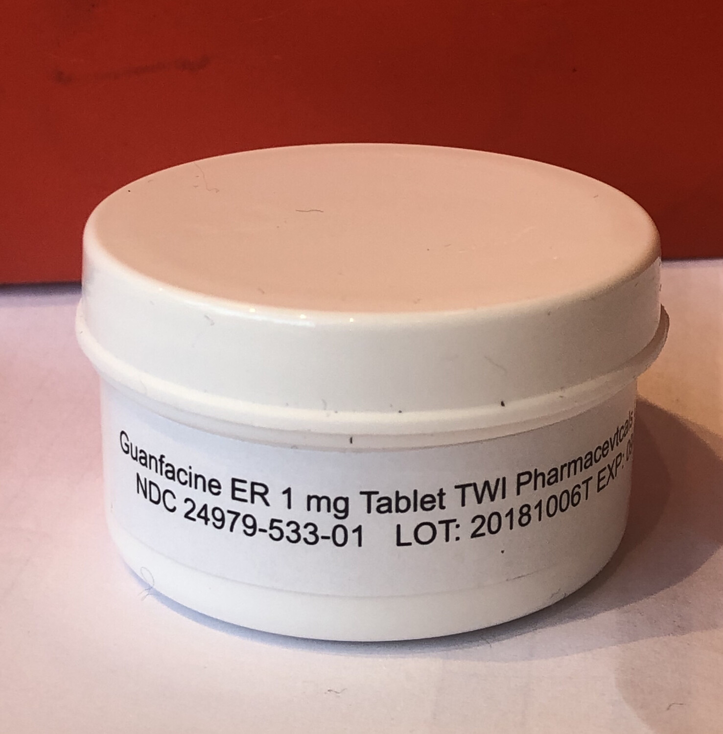 Guanfacine Er 1mg 30tablets RX ONLY Guanfacine Er 1mg 30tablets RX ONLY