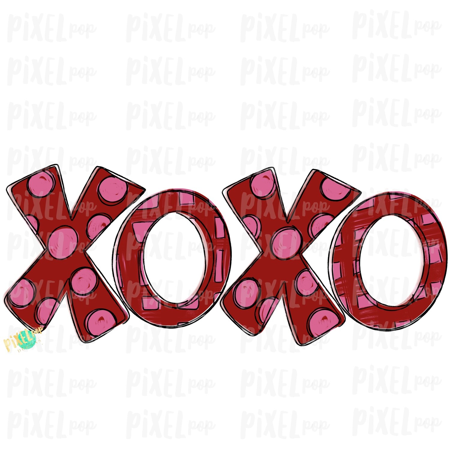 XoXo Black Sparkle Valentine's Day Sublimation PNG | Valentine Art ...