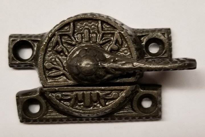 Decorative Eastlake Victorian Sash Window Lock Iron fancy latch catch ...