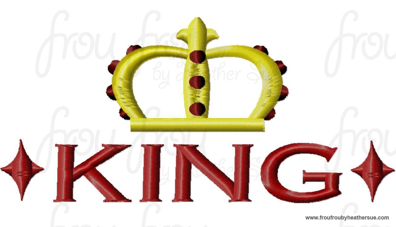 Princess, Prince, King, Queen Wording with Crown FOUR Design SET ...