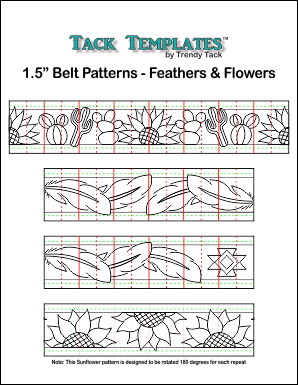 Belt Pattern - Feathers & Flowers **PDF**