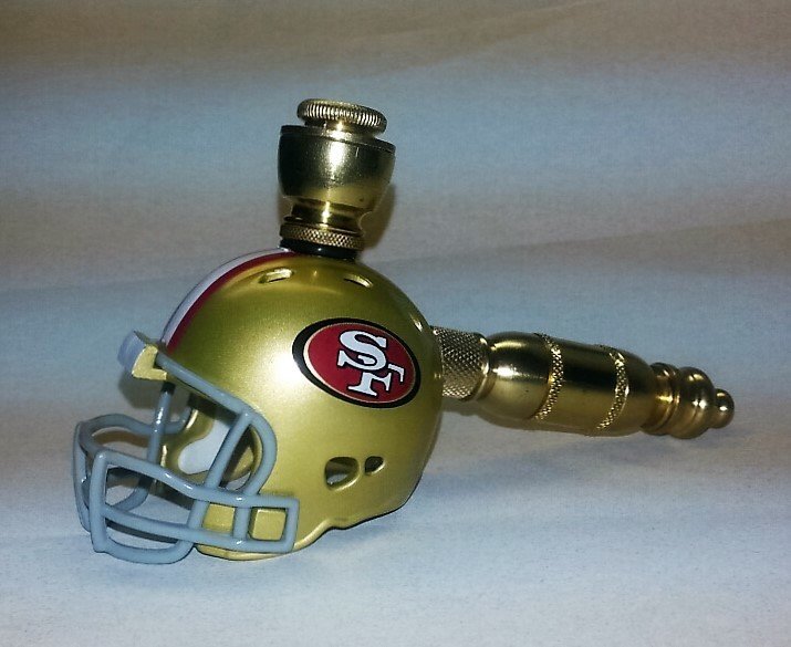 San Francisco 49er's NFL Helmet Pipe Straight Design