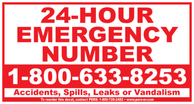 2. Emergency Number Sign and Decals