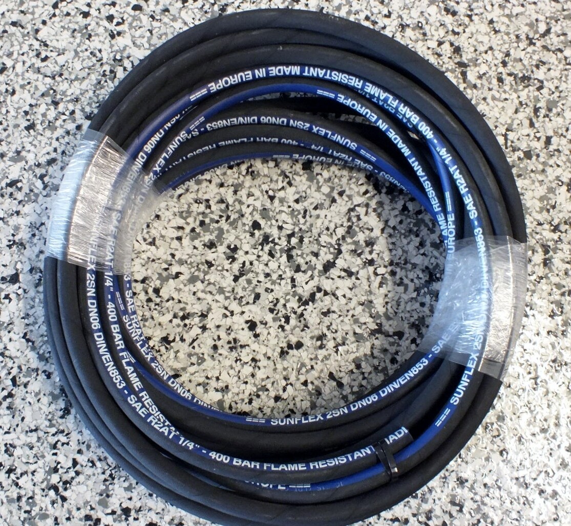 5/8" ID SAE 100R2-10 2 Wire Braid 3625 PSI 10 Meter Coil | Hydraulic ...