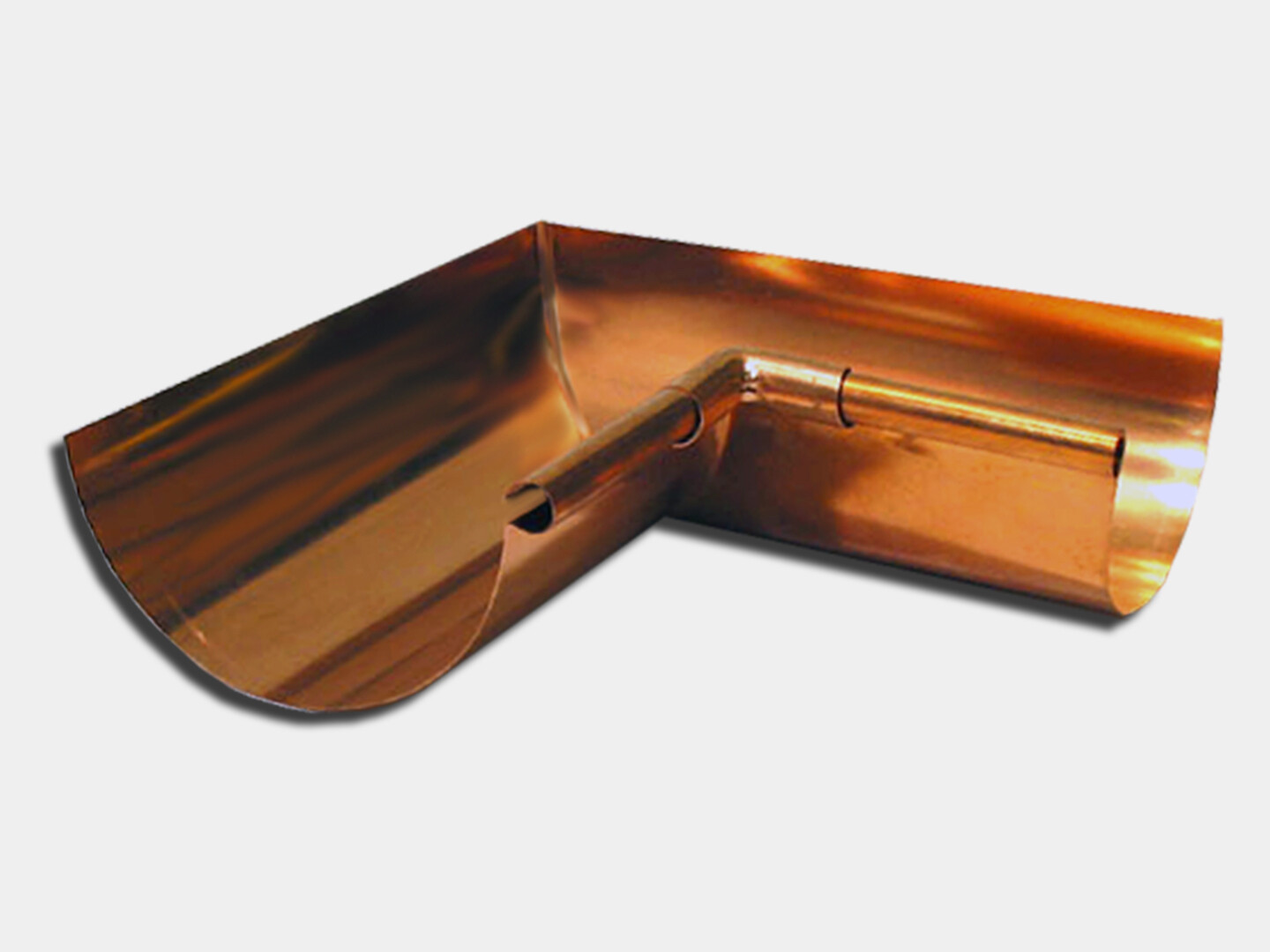 Copper Half Round Gutter Inside Miter - Shop - K&M Sheet Metal and ...