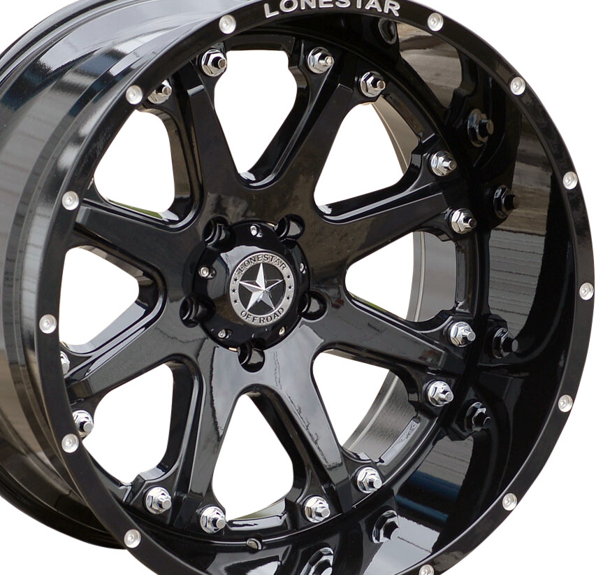 22×12 Gloss Black Bandit Wheel, 8×180, Chevy 8 lug – WHEELS COLLECTIONS ...